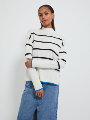 Cream Striped Knitted Jumper | Women | George at ASDA