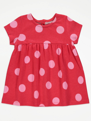 Red Spot Print Jersey Dress | Sale & Offers | George at ASDA