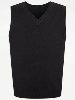 Black V Neck School Tank Top | School | George at ASDA