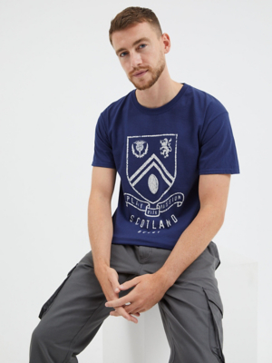 Navy Scotland Rugby T-Shirt | Men | George at ASDA