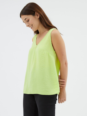 Lime Green Built Up V-Neck Cami Top | Women | George at ASDA