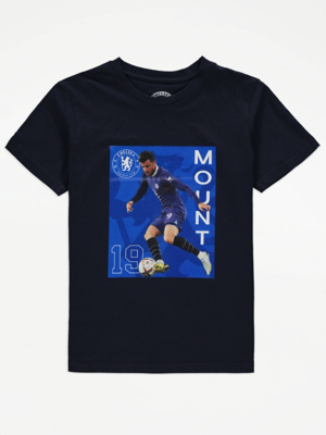 Chelsea Football Mason Mount Navy T-Shirt | Kids | George at ASDA