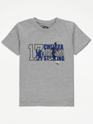 Chelsea Football Raheem Sterling Grey T-Shirt | Kids | George at ASDA