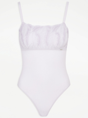Entice Lilac Feather Lace Bodysuit | Lingerie | George at ASDA