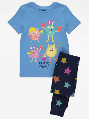 Blue Monster Easter Crew Pyjamas | Kids | George at ASDA