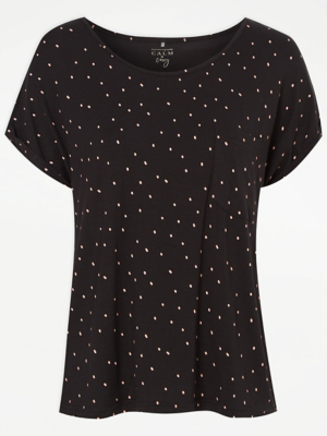Black Spot Pyjama Top | Lingerie | George at ASDA