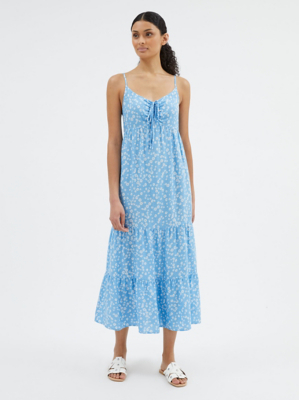 Blue Floral Print Midi Sundress | Women | George at ASDA