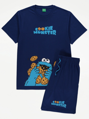 Sesame Street Cookie Monster Short Pyjamas | Men | George at ASDA