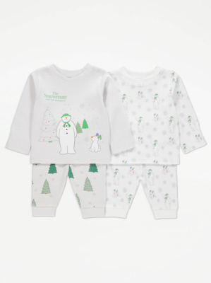 The Snowman Christmas Pyjamas 2 Pack | Baby | George at ASDA