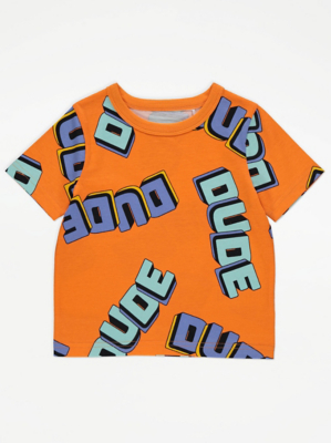 Orange Dude T-Shirt | Kids | George at ASDA
