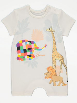 Elmer Animal Romper | Baby | George at ASDA