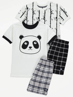 Panda Short Pyjamas 2 Pack | Kids | George at ASDA