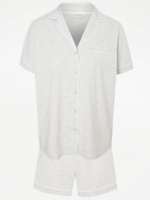 Grey Short Shirt Pyjamas | Lingerie | George at ASDA