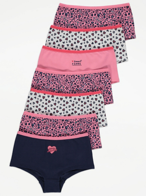 Floral Animal Print Shorts 7 Pack | Kids | George at ASDA