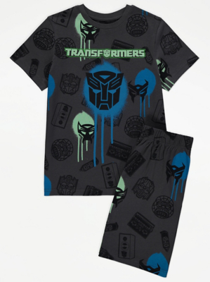 Transformer Grey Spray Paint Print Short Pyjamas | Kids | George at ASDA