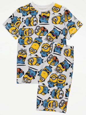 Minions Print White Short Pyjamas | Kids | George at ASDA