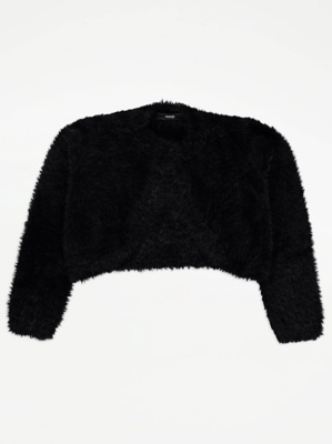 Black Fluffy Shrug | Kids | George at ASDA