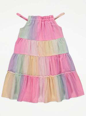 Pastel Stripe Tiered Sundress | Kids | George at ASDA