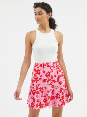 Pink Floral Print Mini Skirt | Women | George at ASDA