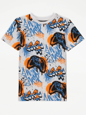 Gamer Graffiti Graphic T-Shirt | Kids | George at ASDA