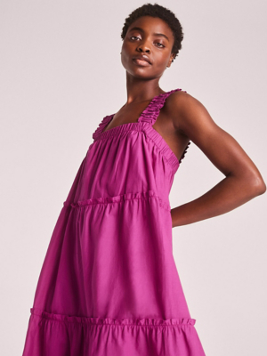 Pink Sleeveless Tiered Maxi Sundress | Women | George at ASDA