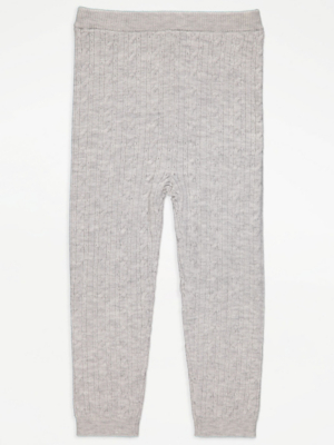 Grey Cable Knit Leggings | Kids | George at ASDA