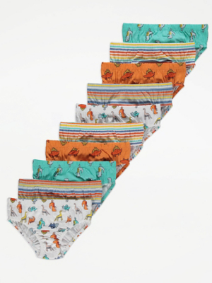 Bright Dinosaur Briefs 10 Pack | Kids | George at ASDA
