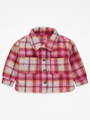 Pink Checked Shacket | Kids | George at ASDA