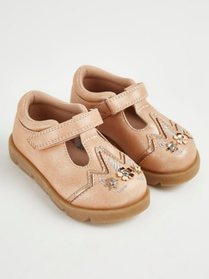 Pink Unicorn T-Bar Shoes | Kids | George at ASDA