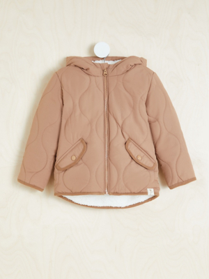 Billie Faiers Brown Quilted Coat | Kids | George at ASDA
