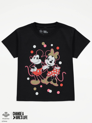 Disney Minnie Mouse Prince’s Trust Black Graphic T-Shirt | Kids ...
