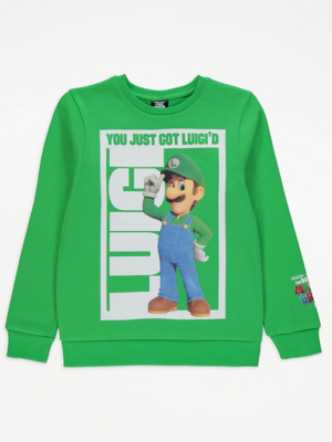 Super Mario Bros Movie Luigi Graphic Sweatshirt | Kids | George at ASDA