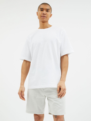 White Plain Oversized T-Shirt | Men | George at ASDA