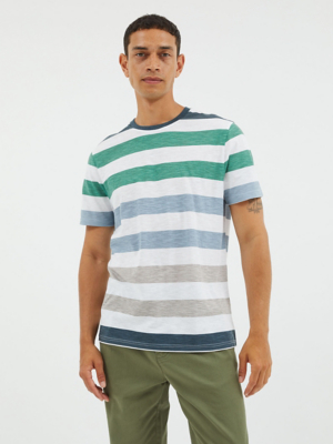 Multicoloured Striped T-Shirt | Men | George at ASDA
