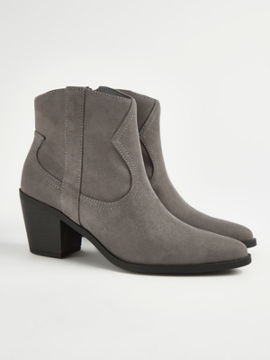Grey Western Ankle Boots | Women | George at ASDA