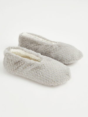 Grey Foil Spot Slipper Socks | Lingerie | George at ASDA