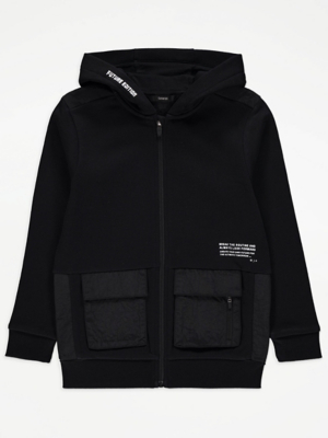 Black Future Edition Pocket Zip Through Hoodie | Kids | George at ASDA