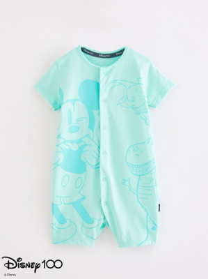Disney 100 Character Print Mint Romper | Baby | George at ASDA