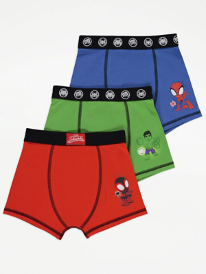 Marvel Spidey Amazing Friends Trunks 3 Pack | Kids | George at ASDA
