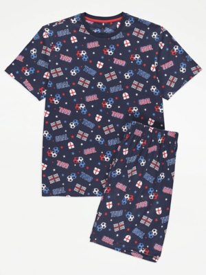 Navy Football Print Matching Family Adults Short Pyjamas | Men | George ...