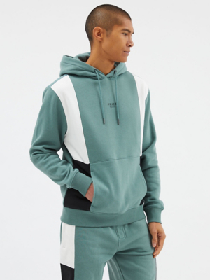 Green Colour Block Hoodie | Men | George at ASDA