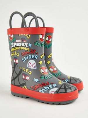 Marvel Spidey and Friends Grey Wellington Boots | Kids | George at ASDA