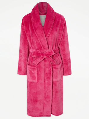 Bright Pink Spot Dressing Gown | Lingerie | George at ASDA