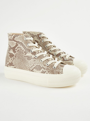 Snake Skin Flatform High Top Trainers | Women | George at ASDA