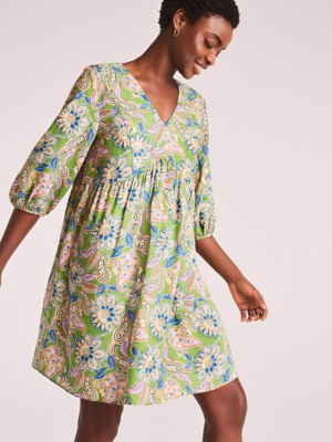 Green Paisley Boho Tiered Midi Dress | Women | George at ASDA