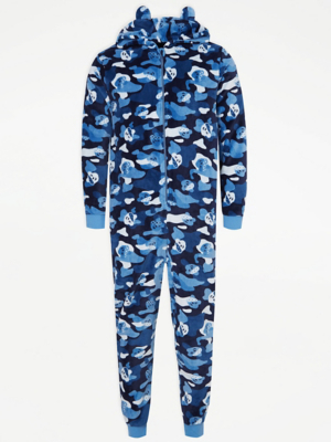 Children In Need Camouflage Matching Adults Fleece Onesie | Men ...