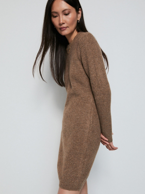 Brown Ribbed Knitted Mini Dress | Women | George at ASDA