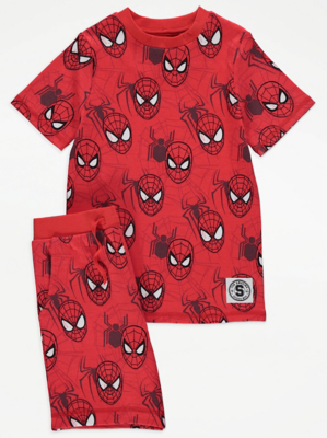 Marvel Spider-Man Red Character Print Short Pyjamas | Kids | George at ASDA