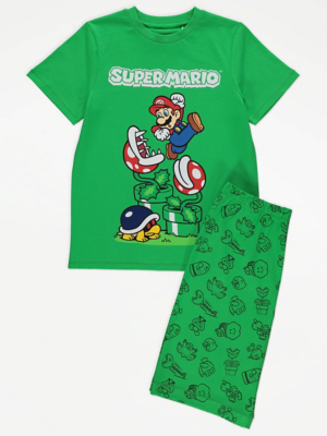 Super Mario Green Character Short Pyjamas | Sale & Offers | George at ASDA
