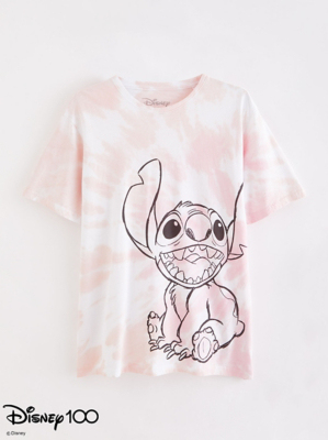 Disney 100 Lilo & Stitch Pink Tie Dye T-Shirt | Women | George at ASDA